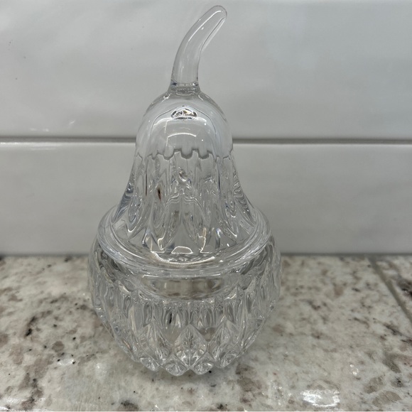Gorham | Accents | Vintage Gorham Crystal Diamond Cut Pear Trinket Jar ...
